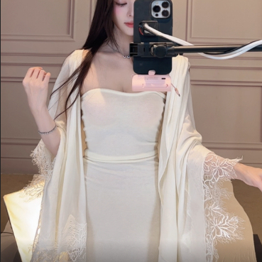 9.8Winema晓雪 气质内搭抹胸长短款连衣裙显瘦百搭双色经典款式