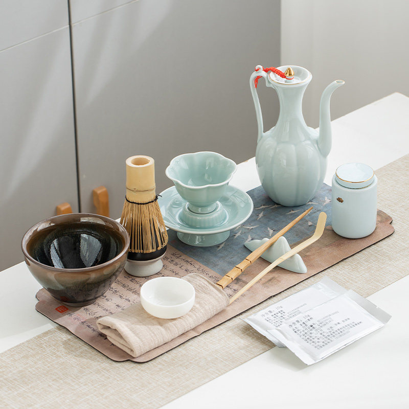 宋代点茶器具套装茶百戏全套点茶工具点茶粉茶筅立宋式建盏抹茶碗