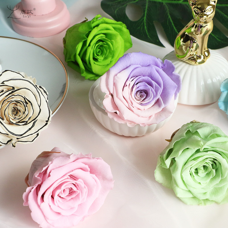 玫瑰RoseAmor XL号厄瓜多尔进口永生花6-7厘米DIY材料包手作礼物_虎窝淘