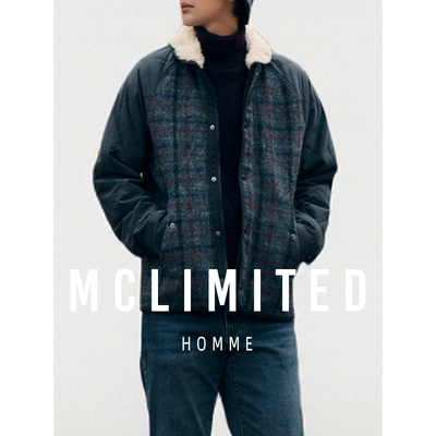 秋冬做旧水洗复古拼色棉服