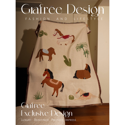 GRAFREE中古小马艺术针织盖毯