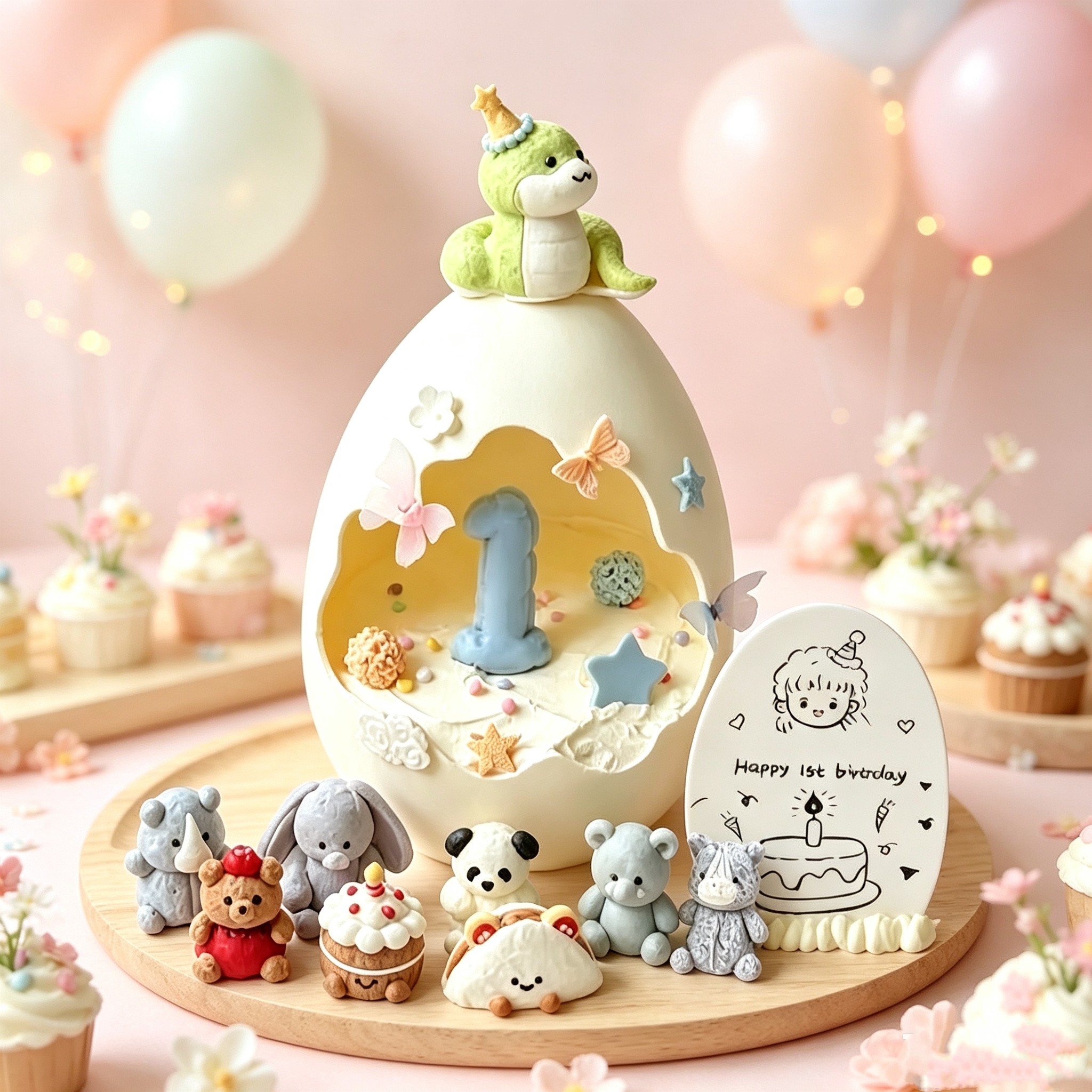 网红破壳日巧克力蛋糕装饰插件小公仔巧克力生日配件烘焙装饰套装