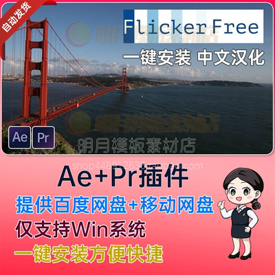 Win中文汉化版-视频延时闪屏去闪烁AE/PR插件Flicker Free 2.2.3