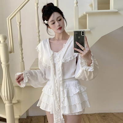 Ciobbur衬衫水溶花拼接上衣