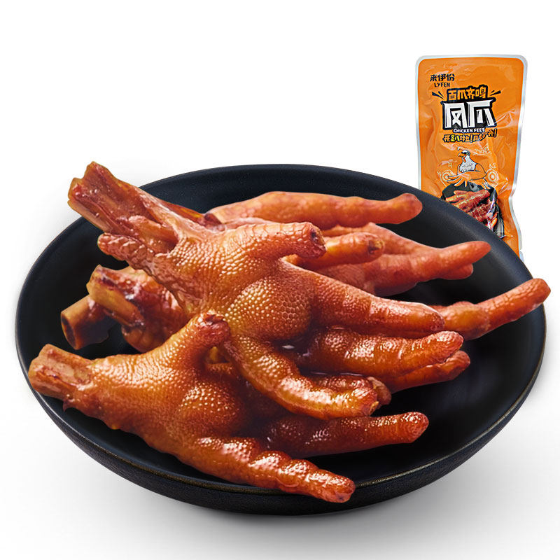 来伊份凤爪500g鸡爪小包装肉制品即食微辣网红零食来一份