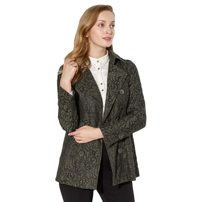 玫而美外套女中长款单西服领高档