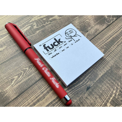 跨境新款Funny spoof post-it notes and pens 创意便利笔礼物