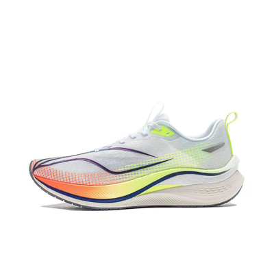 LiNing李宁 赤兔7 pro 䨻PU织物 减震防滑 低帮跑步鞋 男款标准白