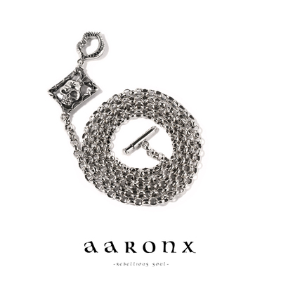 设计师中世纪骷髅手工做旧银饰