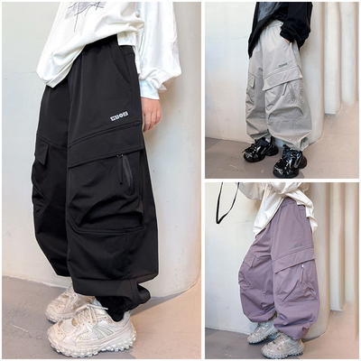 大E小e童装儿童工装裤休闲裤25秋季新品男童大童束脚长裤潮66102