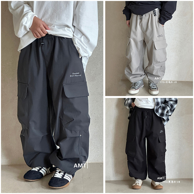 爱木橦童装儿童宽松休闲裤25秋季新品男童工装裤大中童长裤潮7731