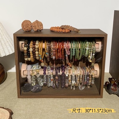 文玩手串收纳神器手链手镯水晶串收纳柱首饰盒核桃葫芦文玩展示柜