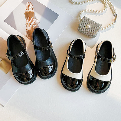 New girls' little leather shoes, children's princess shoes,