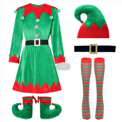 Festival girl cosplay cute elf costume Christmas costume