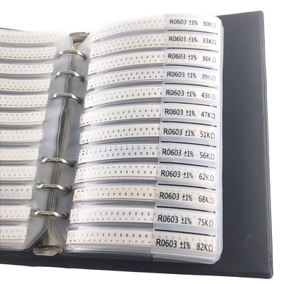 0603贴片电阻本 精度1% 0R-10M 170种不同阻值 每种50只
