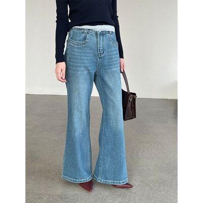 滔川直筒微喇裤【不贴腿】高腰