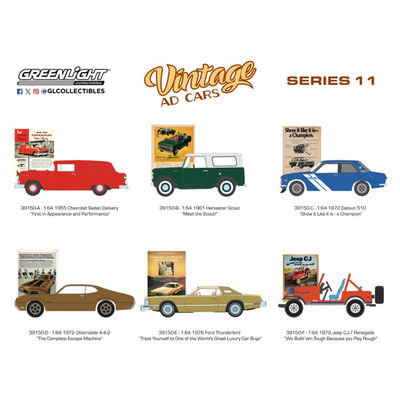 GreenLight绿光1:64 39150广告车系列11 合金车模仿真车模型收藏