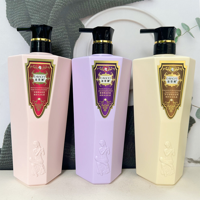 迪菲娜洋甘菊精油香氛沐浴露深层清洁持久留香家庭大瓶装沐浴乳液