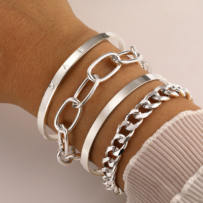Bohemian jewelry chain bracelet 4-piece set for women女手镯