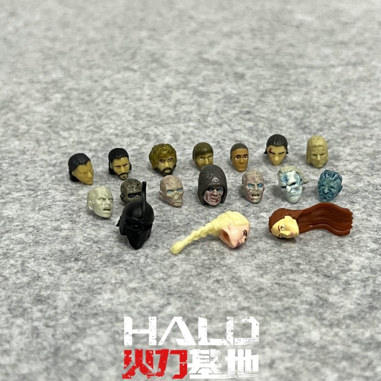 mega bloks 美家宝 权力的游戏 雪诺龙妈 积木人仔头雕配件零件