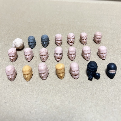暗源joyroy 1:18适配GIJOE 酸雨 3.75寸可动兵人头雕面具DIY 配件
