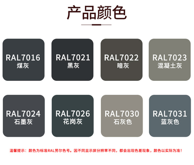 劳尔RAL7032/7033/7034/7035/7036/7037/7038/7039漆先生自喷漆