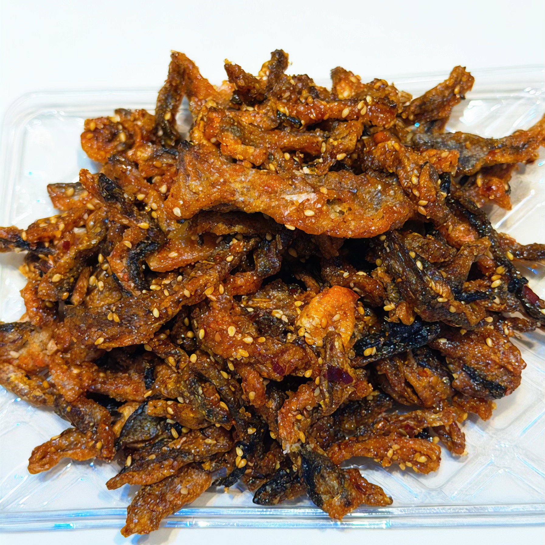 香辣鱼皮甜辣鳕鱼皮零食麻辣海鲜零食经典聚会零食100g 250g 500g
