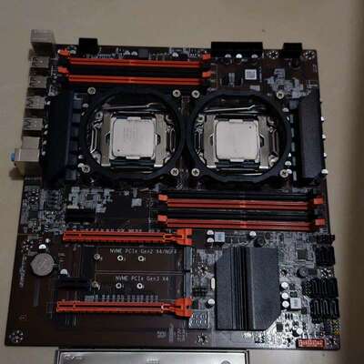 议价X99双路主板+2颗E5-2680V4 CPU套装，8可维修