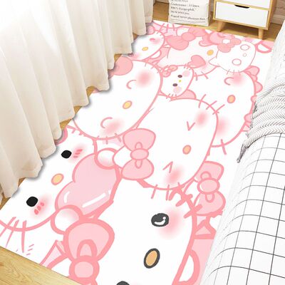 卡通HelloKitty地毯可爱少女心地垫宿舍卧室床边毯客厅大面积铺满