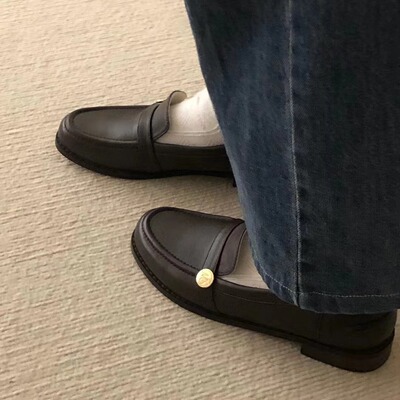 早春新款麦莎Mysa女鞋复古英伦风乐福鞋女JK小皮鞋豆豆鞋韩国