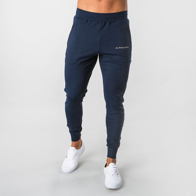 men muscle fitness running sports trousers slim pants 健身裤