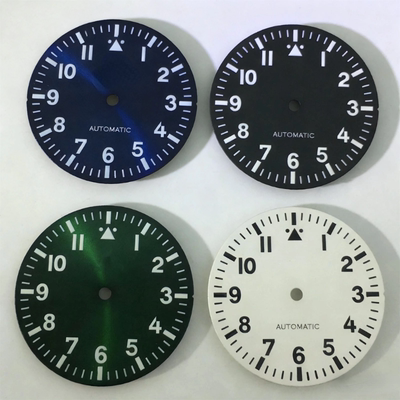 Nh36 NH35 飞行员表盘29mm无标白盘绿夜光