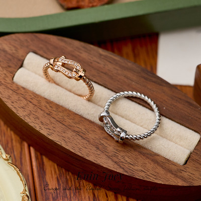 高版锆石镀金戒指高级轻奢百搭