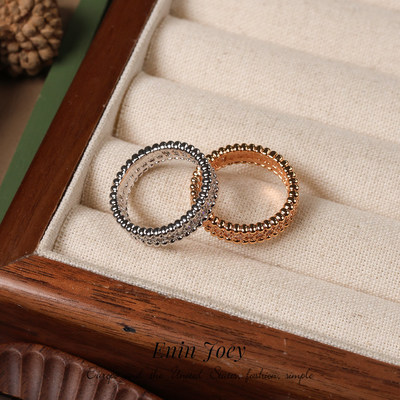 高版窄版锆石镀金小众轻奢戒指女