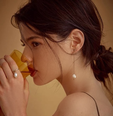 koch天然淡水单珍珠无耳洞欧美