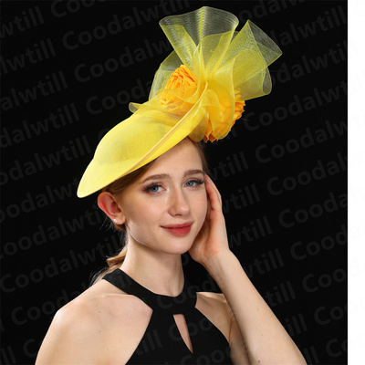 新款舞蹈演出头饰舞台表演配饰演出走秀花朵礼帽fascinator hat