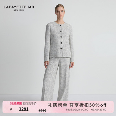 LAFAYETTE148/拉飞逸 箱型维希格粗花呢外套夹克