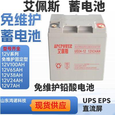 蓄电池 UD24-12 APCPOWER电池12V24AH UPS电源 直流屏系统