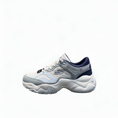 skechers斯凯奇女鞋个性厚底休闲香槟金运动鞋三代熊猫鞋12958