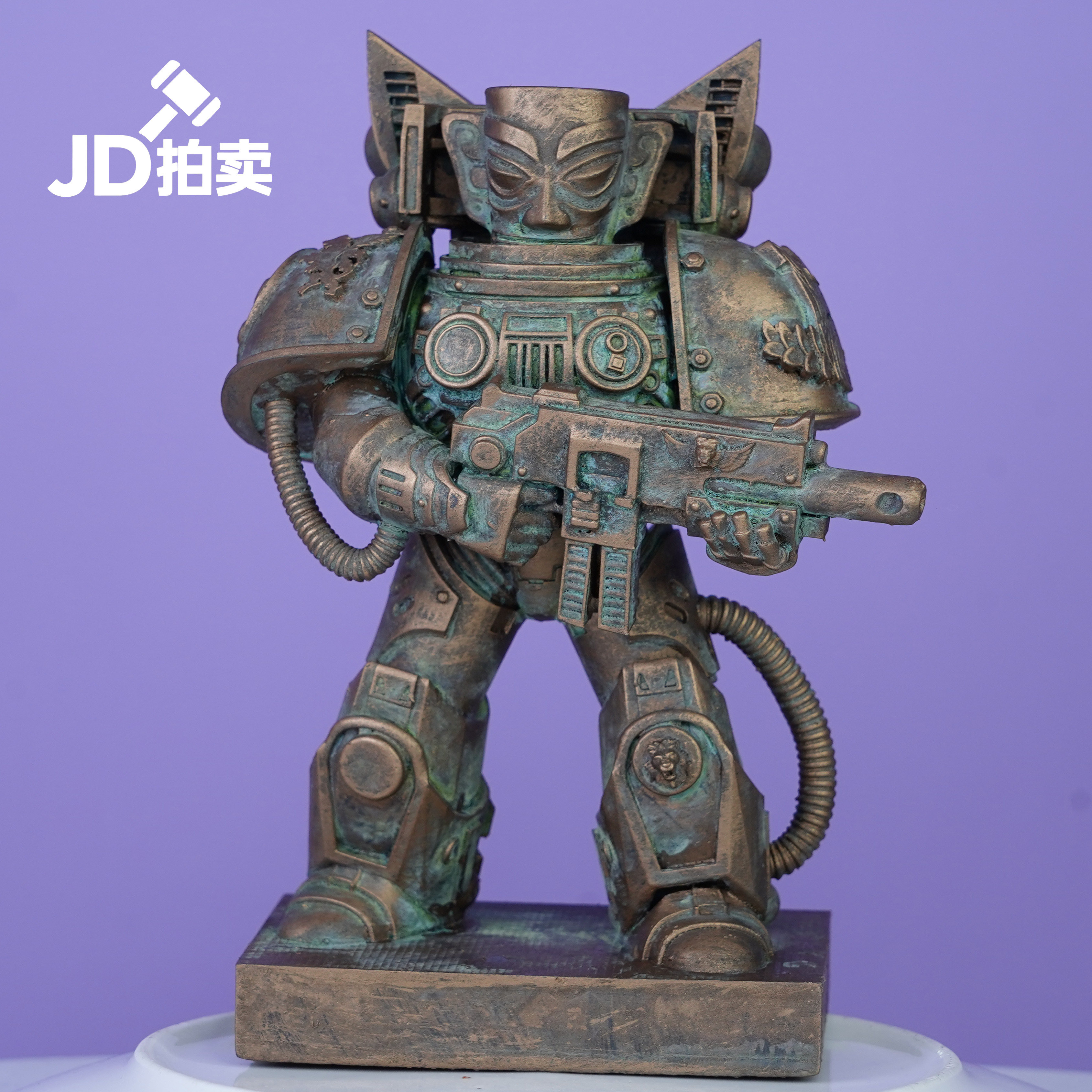 三星堆《机甲战士》车载潮玩青铜手办公仔搞笑模型摆件国潮