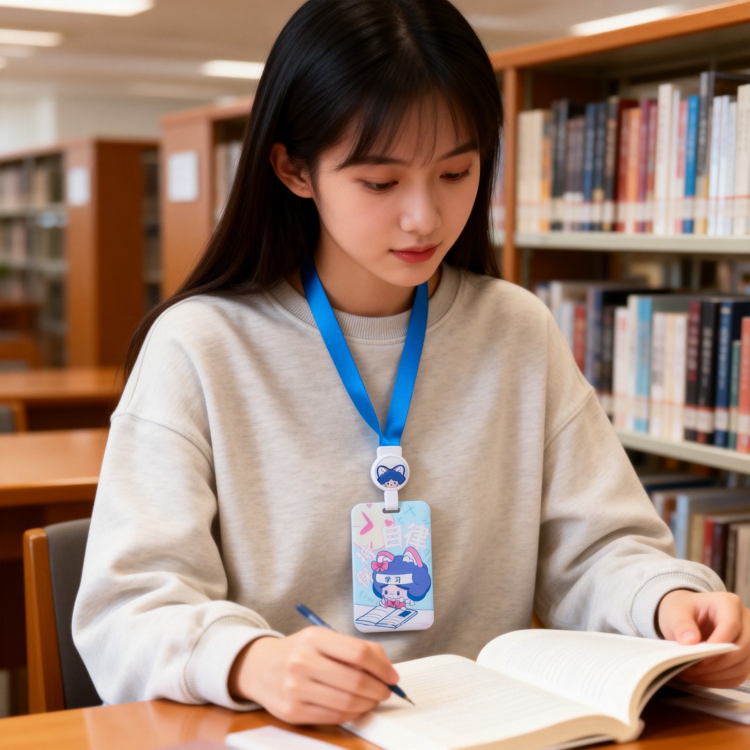 创意卡通卡套干饭人伸缩挂套校园小学生市民卡套幼儿园接送卡卖萌工作卡哇伊可爱青春美少女系列卡片保护套