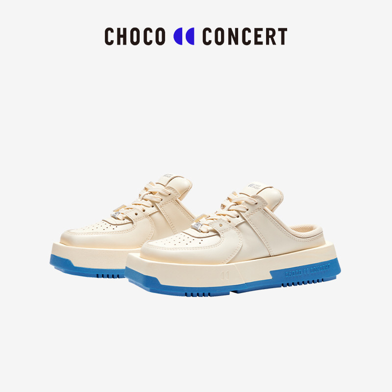 CHOCO CONCERT设计鞋履丨圆方不对称球鞋 2023SS新品半拖板鞋_虎窝淘