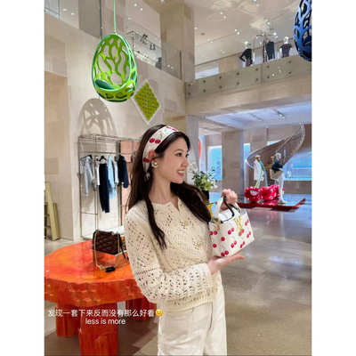 现货NONETONE Tone Crochet白色羊绒带子纱罗马盘绣针织短款外套