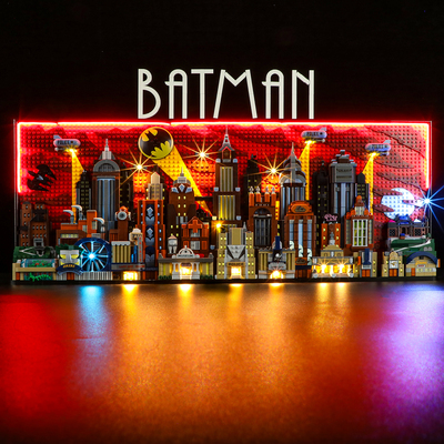 YB LED灯饰适用乐高76271 超级英雄蝙蝠侠DC动画版哥谭市积木灯改