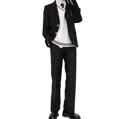 DK学院风原创制服刺绣男女款西裤