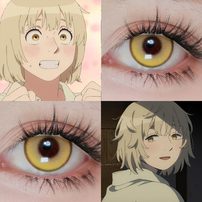 法琳cos美瞳迷宫饭金色闪光曜辉离金牡丹耀光金显色漫感棕日抛AH