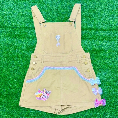 棉牛仔短裤裙背带裙女儿服安可拉