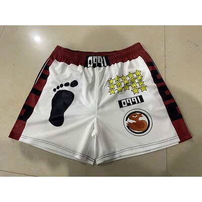 Printed sports mesh breathable shorts印花运动网眼透气短裤男