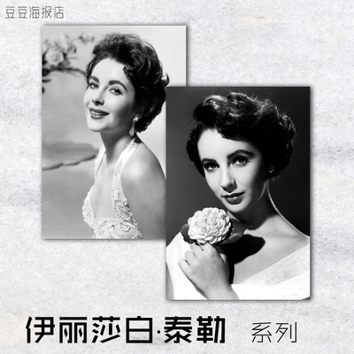 伊丽莎白泰勒海报好莱坞装饰画