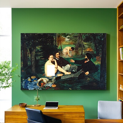 爱德华马奈  印象派之父Manet 装饰画客厅欧式卧室简约艺术海报